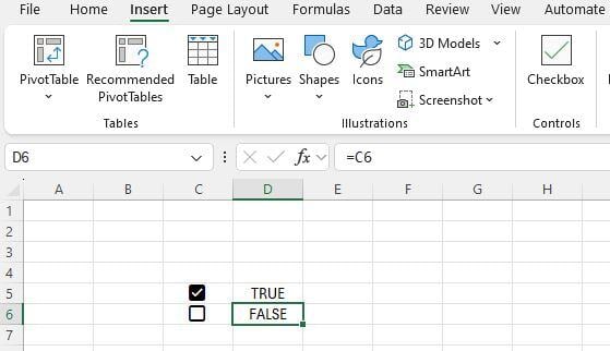 Excel Checkboxes | Full Stack Modeller