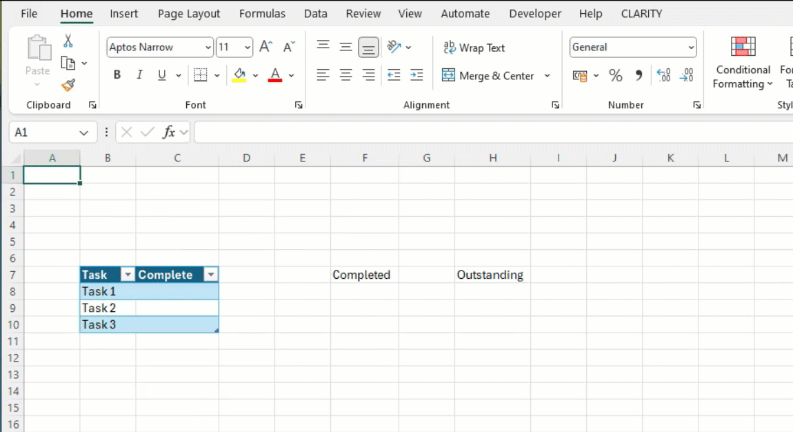 Excel Checkboxes | Full Stack Modeller